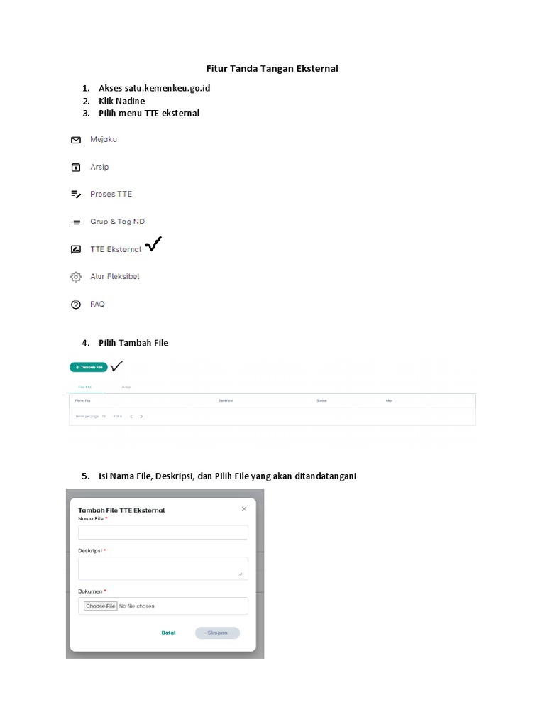 Panduan Tanda Tangan Eksternal Kemenkeu | PDF | Karier & Perkembangan