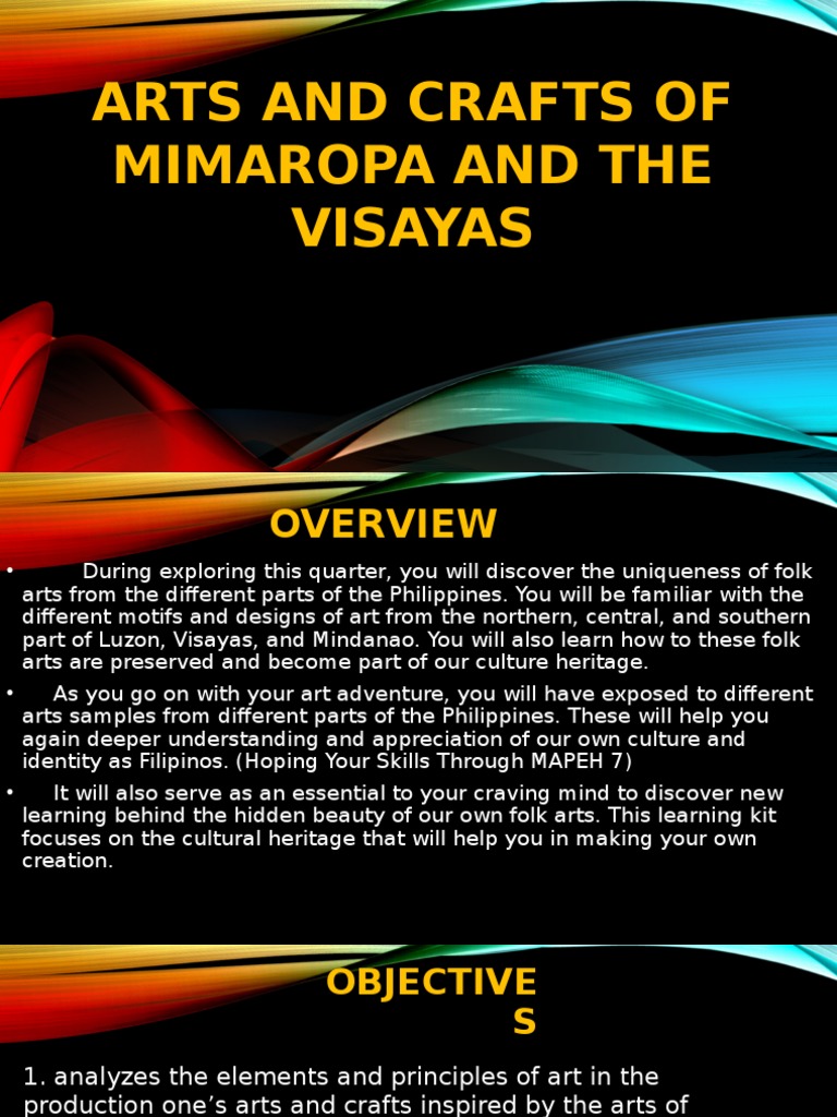 Mimaropa and Visayas Folk Arts Overview | PDF | Pottery