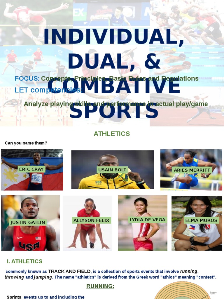 Pe Individual Dual Combative Sports | PDF | Swimming (Sport) | Games Of ...