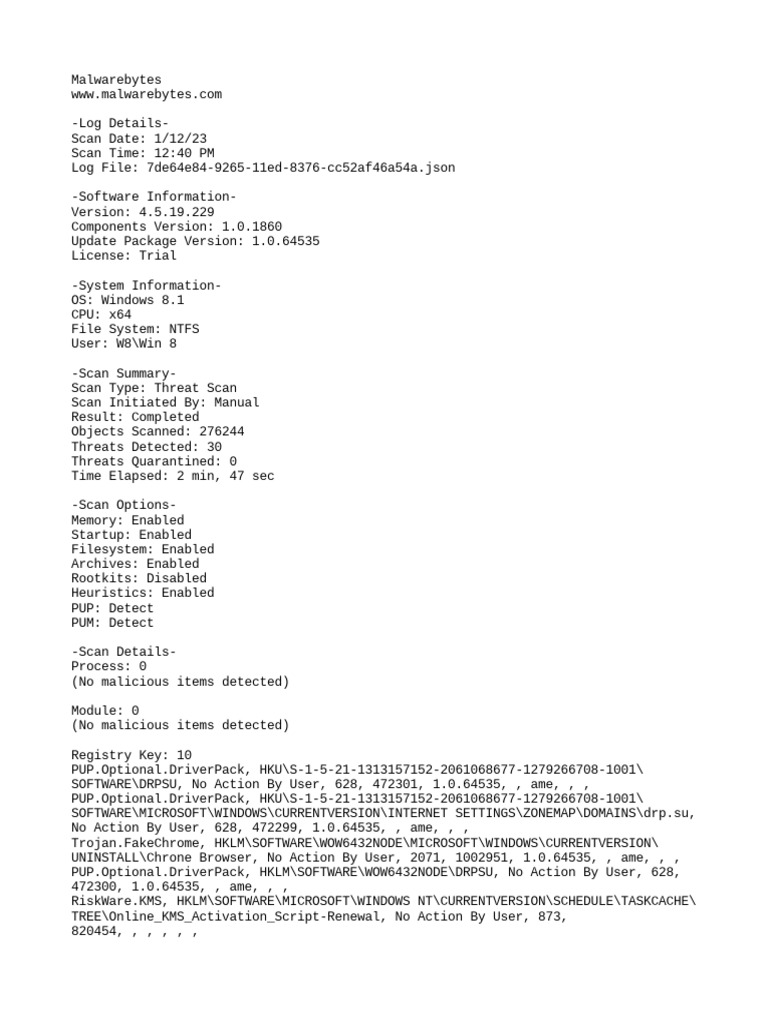 Virus 12.01.2023 | PDF | Windows Registry | Microsoft Windows