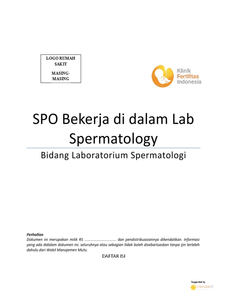 DRAF - 001 SPO - SPO Bekerja Di Lab Spermatology | PDF | Teknologi ...