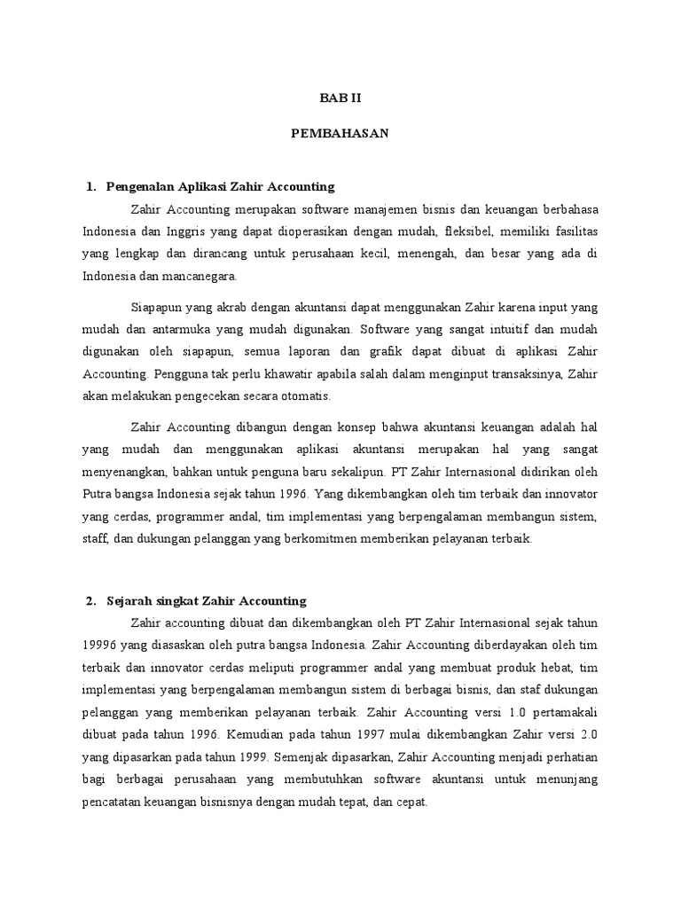 Bab 2 - Pengenalan Zahir Accounting | PDF