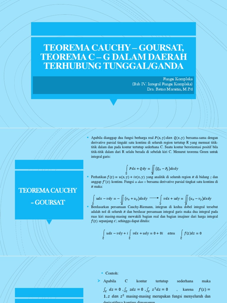 Teorema Cauchy-Goursat dalam Analisis Kompleks | PDF