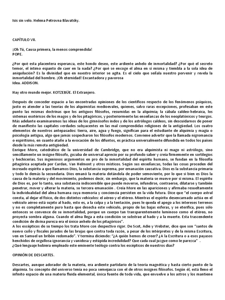 124 - Blavatsky-Helena-Isis-Sin-Velo 1-3 | PDF | Alquimia | René Descartes