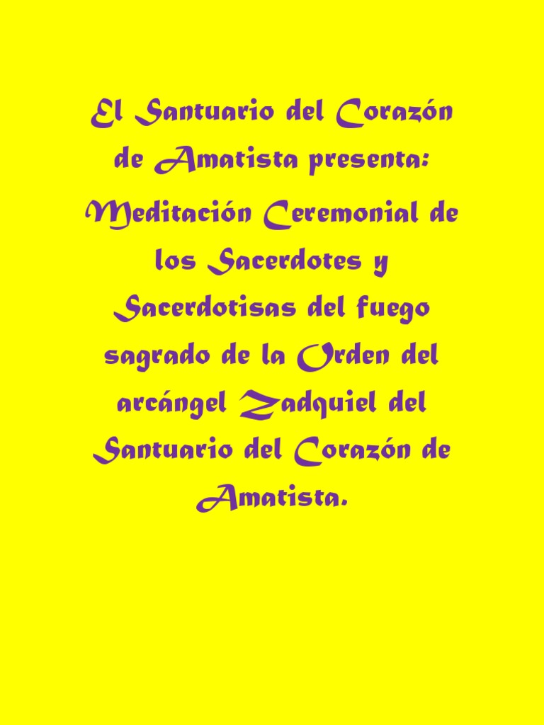 Meditación del Fuego Sagrado AYAM YO SOY | PDF | Amor | Dios