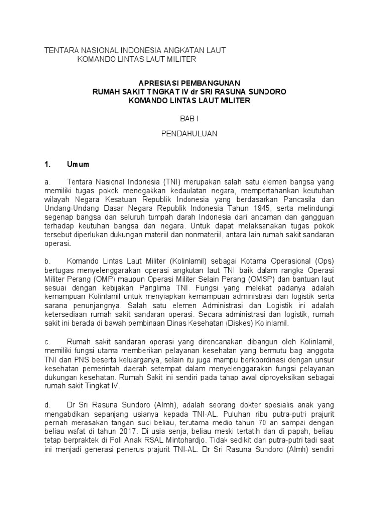 Struktur Organisasi Kolinlamil TNI-AL | PDF