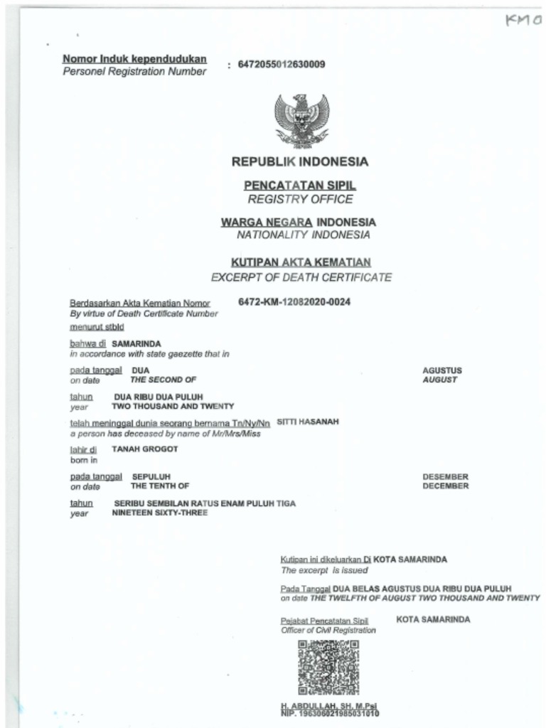 Akta Kematian | PDF