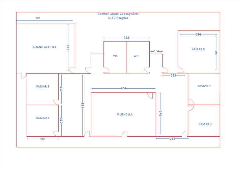 Layout Gedung Mess ULTG | PDF