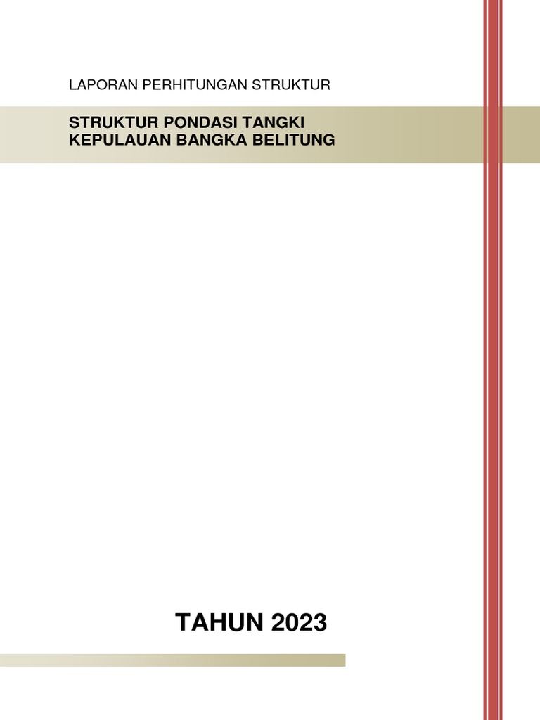 Laporan Perhitungan Pondasi Tangki | PDF