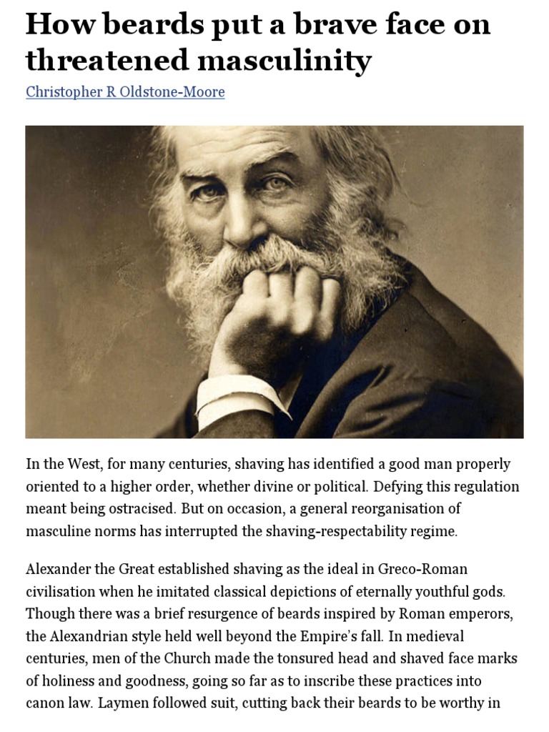 How Beards Put A Brave Face On Threatened Masculinity | PDF ...