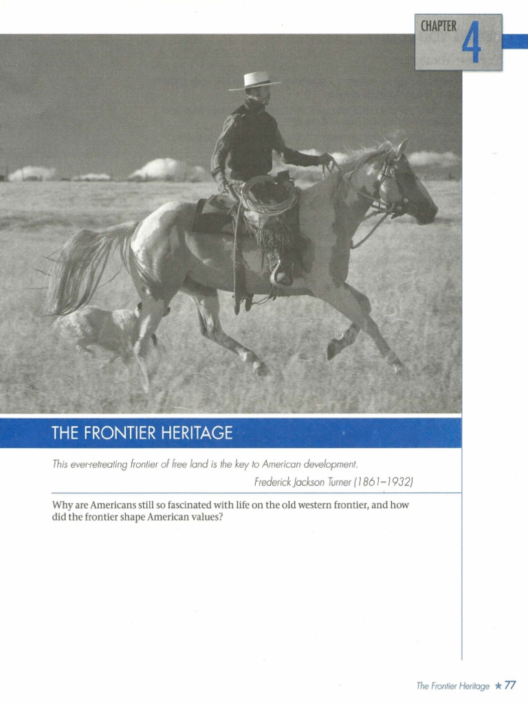 Ever-Retreating of Key American Development. Turner: This Frontier Free ...