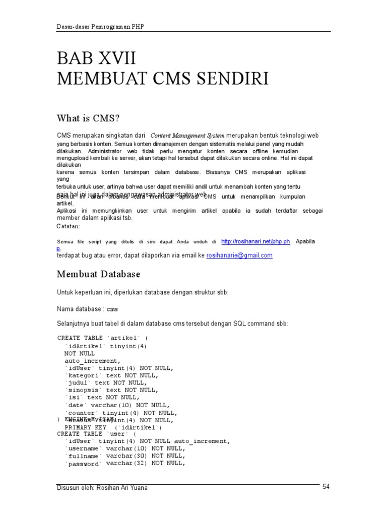 Membuat CMS Sendiri | PDF | Bisnis