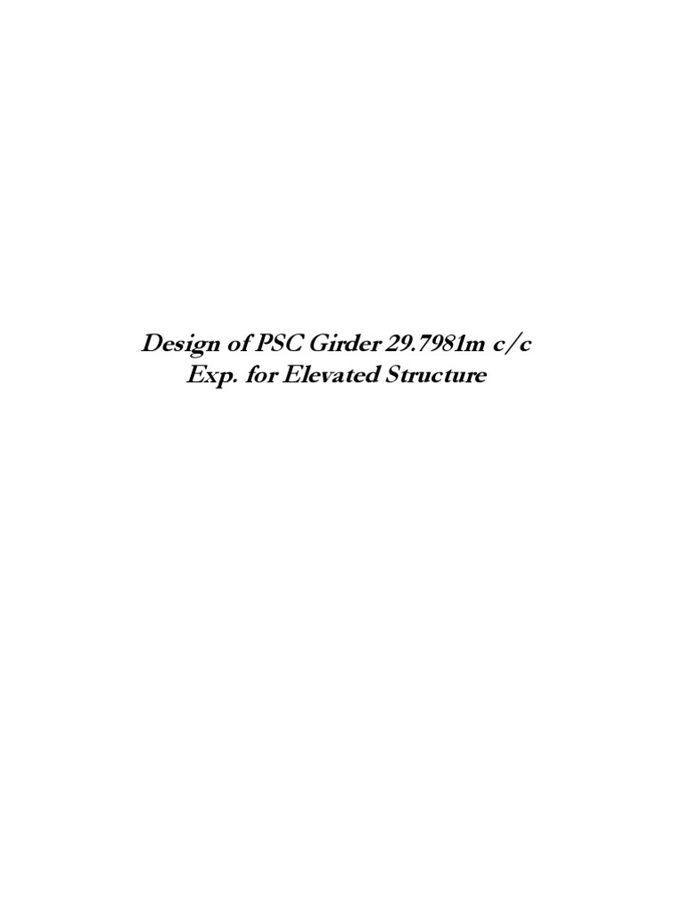 PSC 27m | PDF | Beam (Structure) | Bending