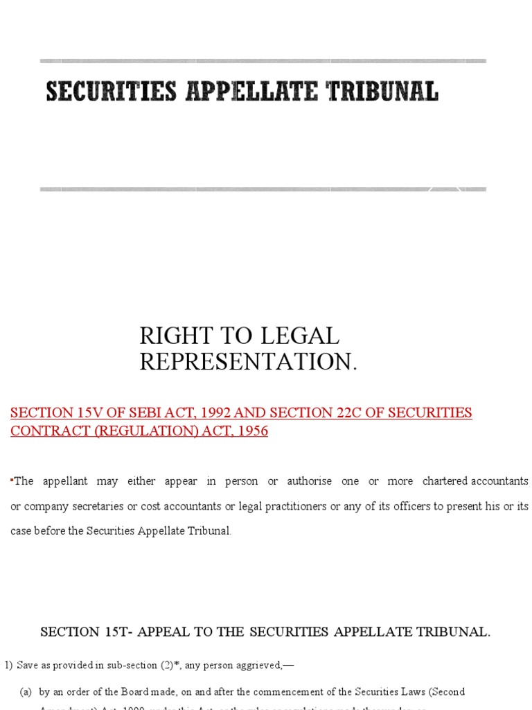 SEBI and SAT | PDF | Stocks | Insider Trading