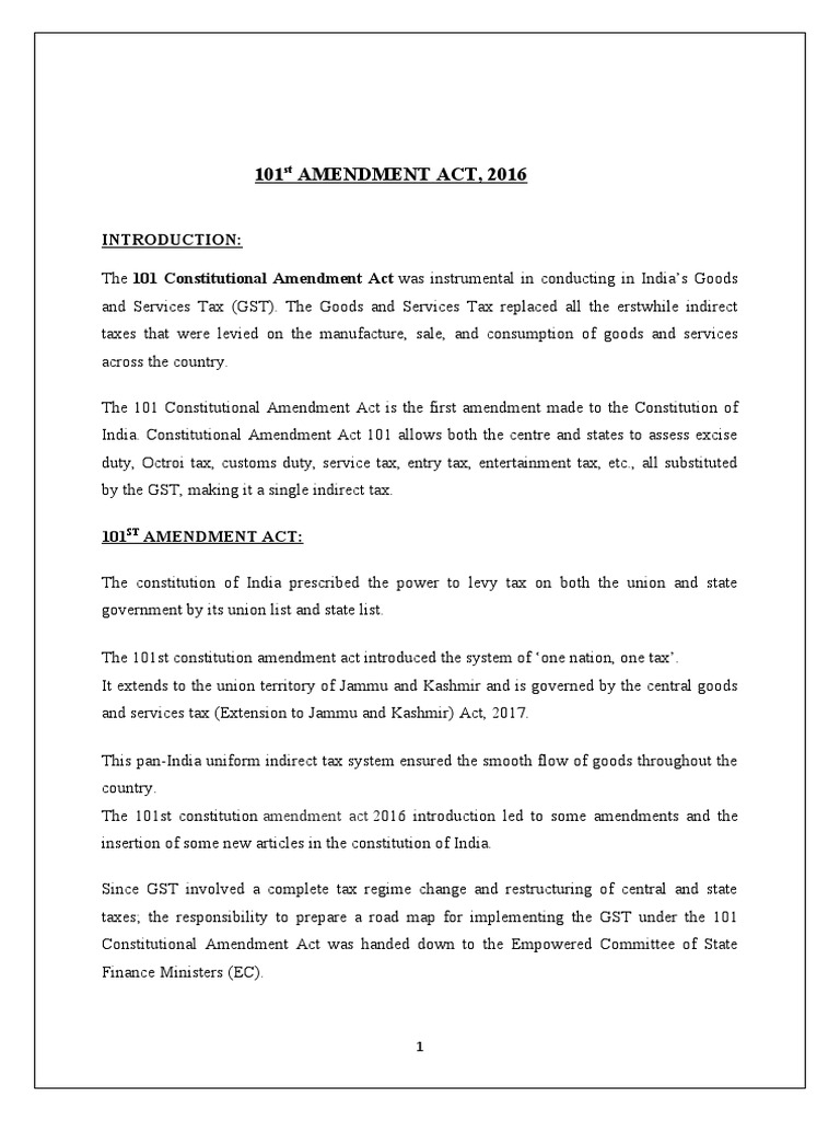 Taxation 101 Amendment Act | PDF | Taxes | Public Law