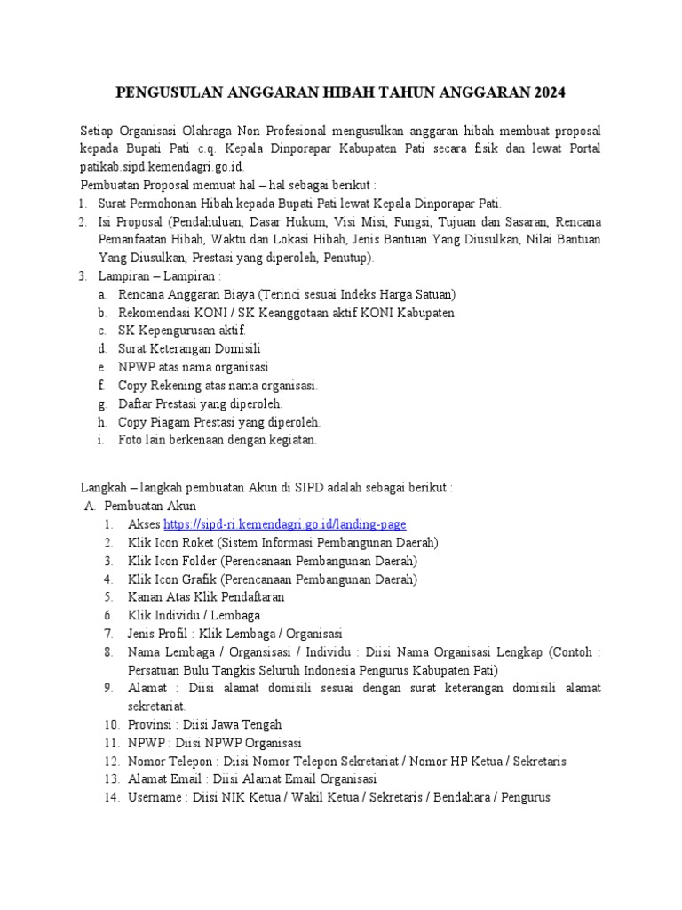 Petunjuk SIPD 2024 | PDF