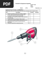 Hand Tool Register Checksheet - Daily | PDF | Tools | Equipment
