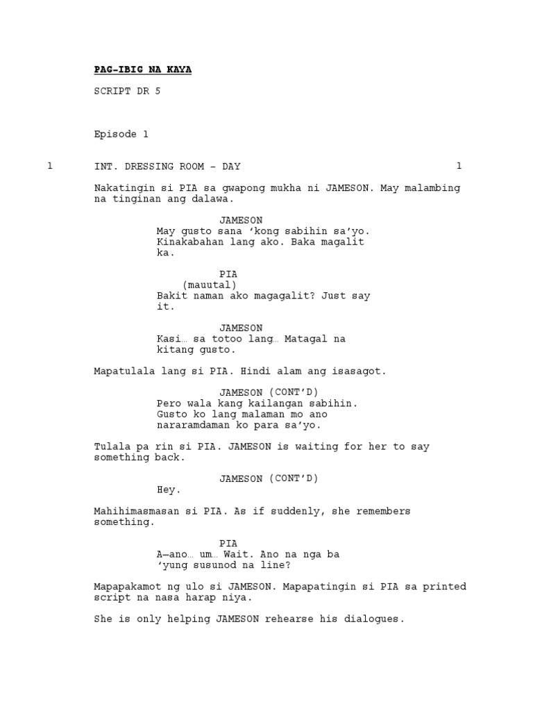 Pag-Ibig Na Kaya Script DR 5 | PDF