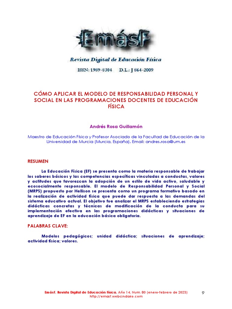 Cómo Aplicar El Modelo de Responsabilidad Personal Y Social en Las ...