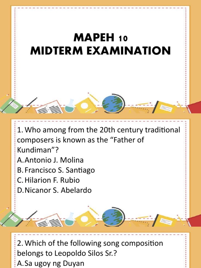 MAPEH 10 Midterm Exam Trivia | PDF | Entertainment