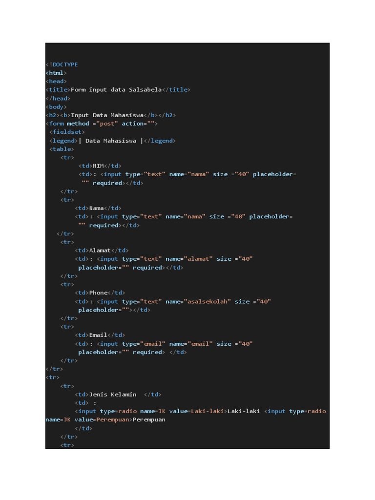 Input Data Dokumen | PDF