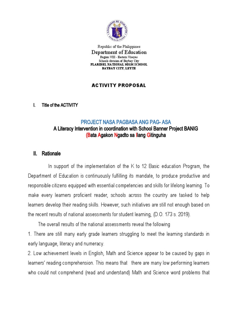 Literacy Intervention Proposal | PDF | Literacy | Second Language