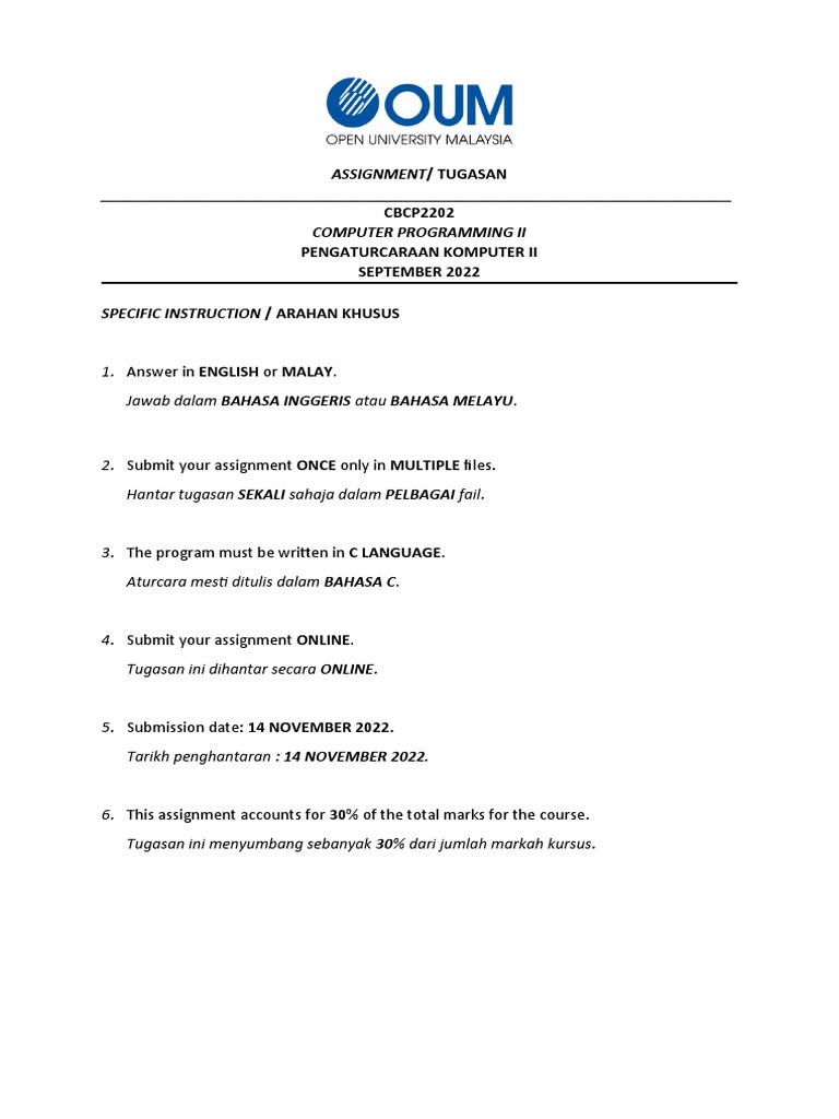 Assignment/ Tugasan - Computer Programming Ii | PDF | User (Computing) | Password