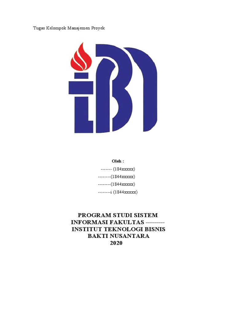 Contoh Tugas Kelompok Manajemen Proyek | PDF Contoh Tugas Kelompok Manajemen Proyek | PDF