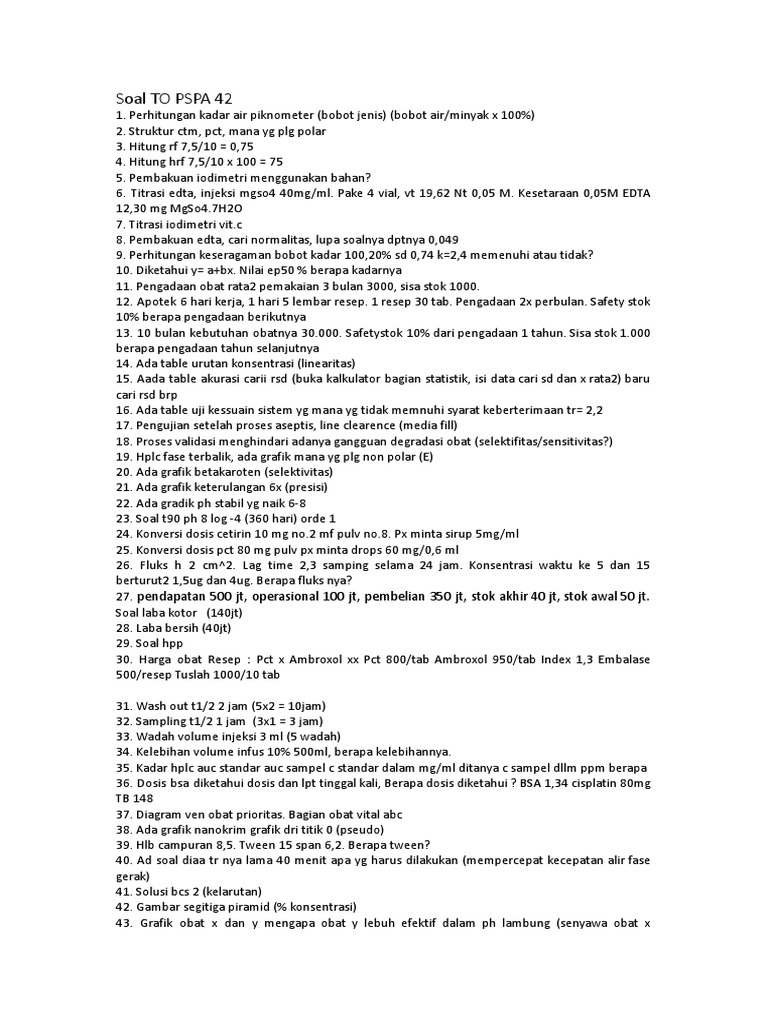 Soal TO 2 PSPA 42 (Jumat, 3 Des 2021) | PDF