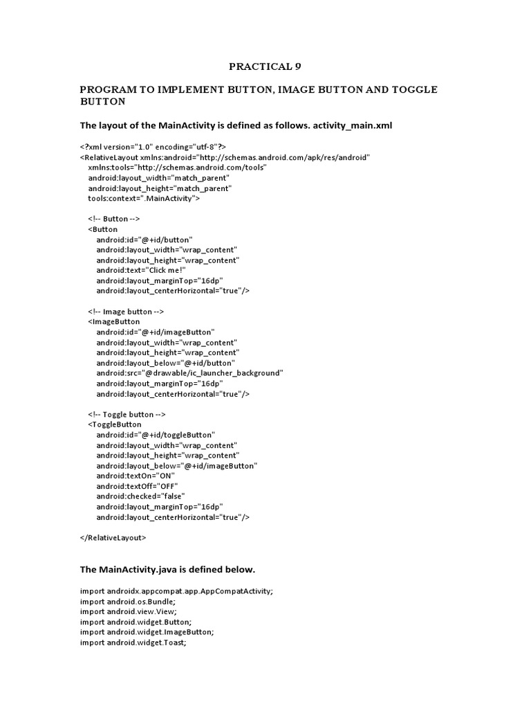 Practical 9 | PDF | Android (Operating System) | Computing