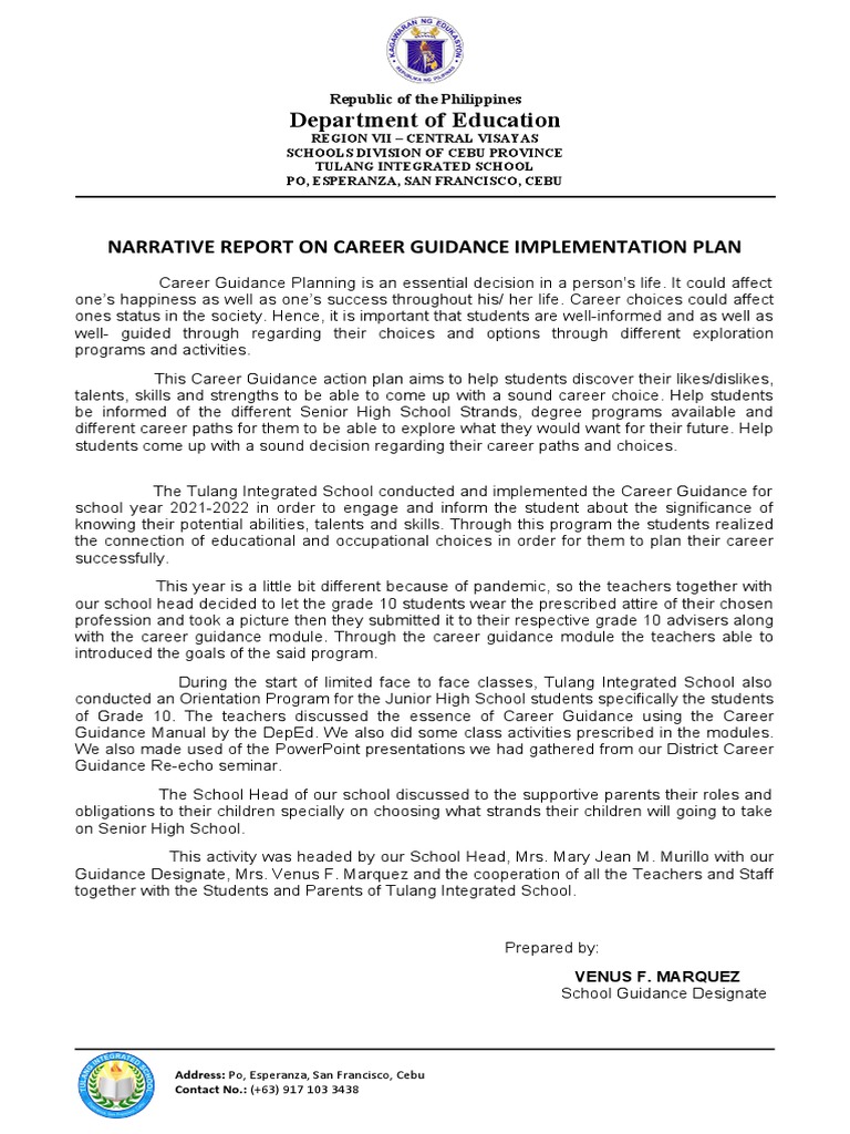 CGIP Narrative | PDF | Teachers | Behavior Modification