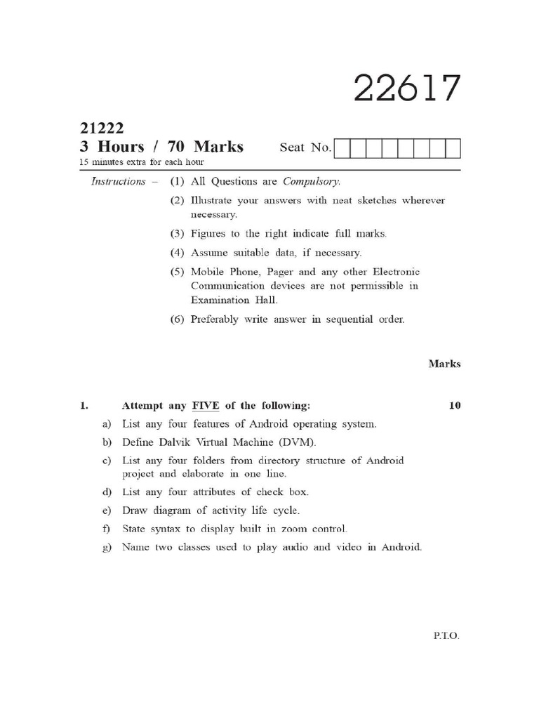 Summer 2022 Question Paper | PDF