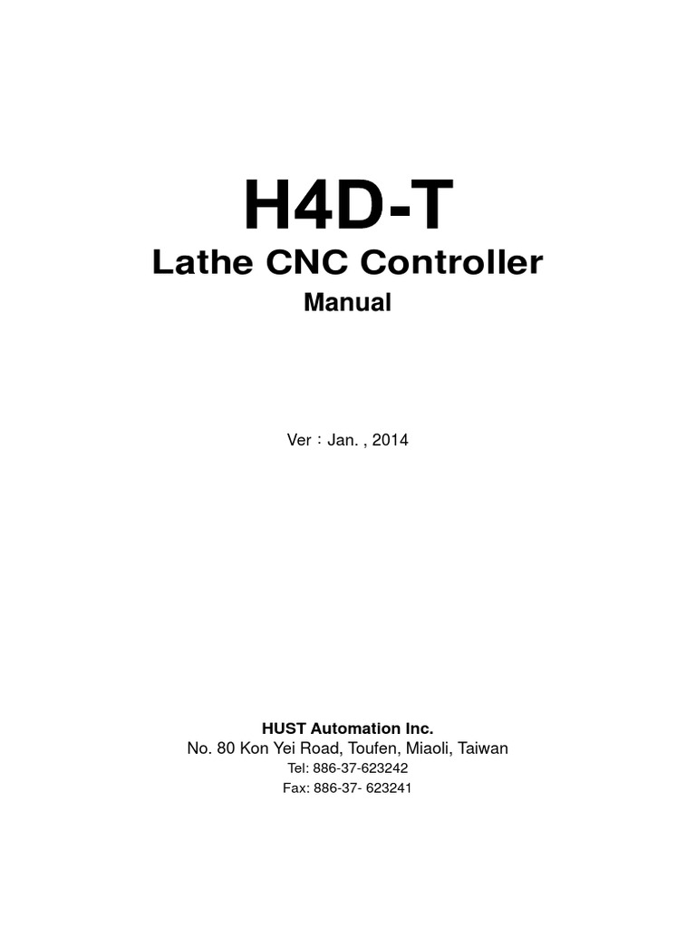 Getting Started with the HUST CNC Lathe Controller Manual | PDF