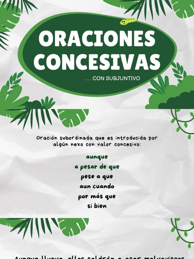 Ejemplos de Oraciones Concesivas | PDF