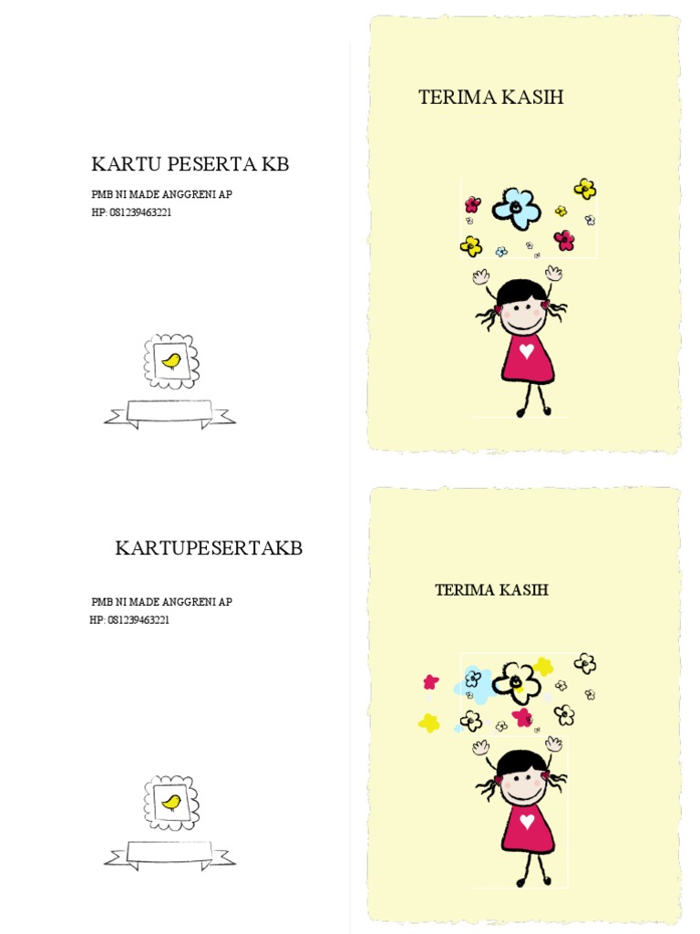Contoh Kartu KB | PDF