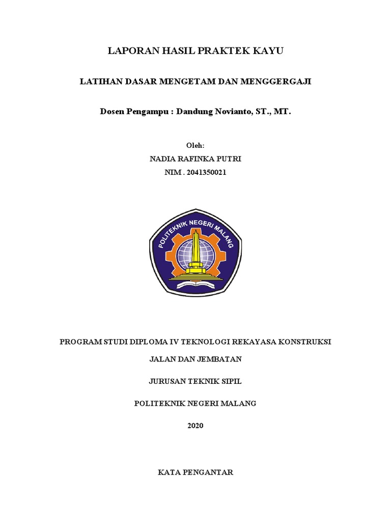 Latihan Mengetam dan Menggergaji Kayu | PDF