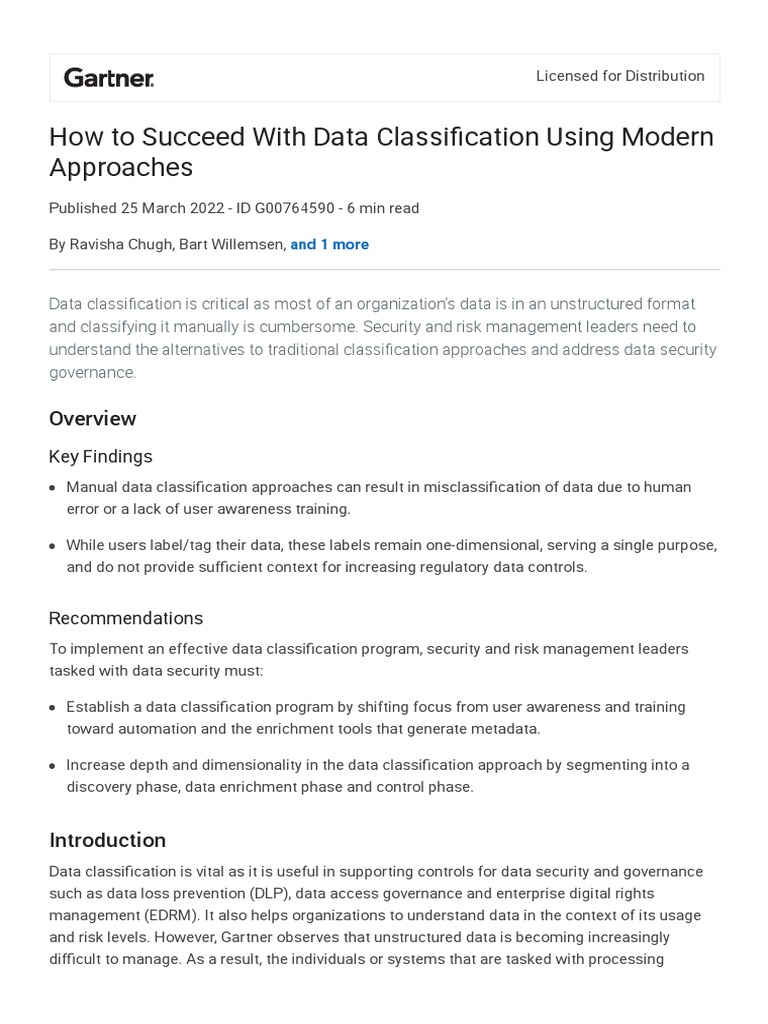 How To Succeed With Data Classification Using Modern Approaches | PDF ... How To Succeed With Data Classification Using Modern Approaches | PDF ...