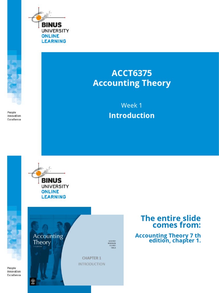 PPT1-Introduction To Course and Accounting Theory | PDF | Theory | Accounting