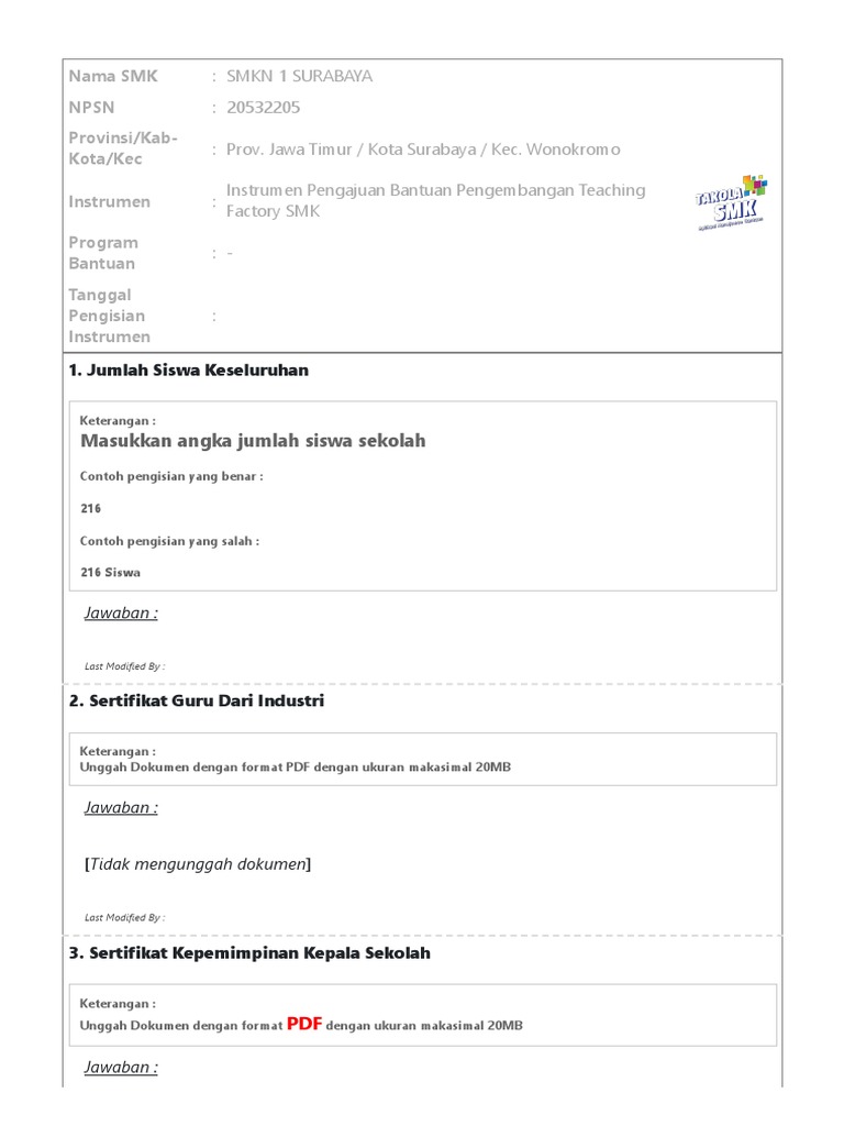 Instrumen Tefa | PDF