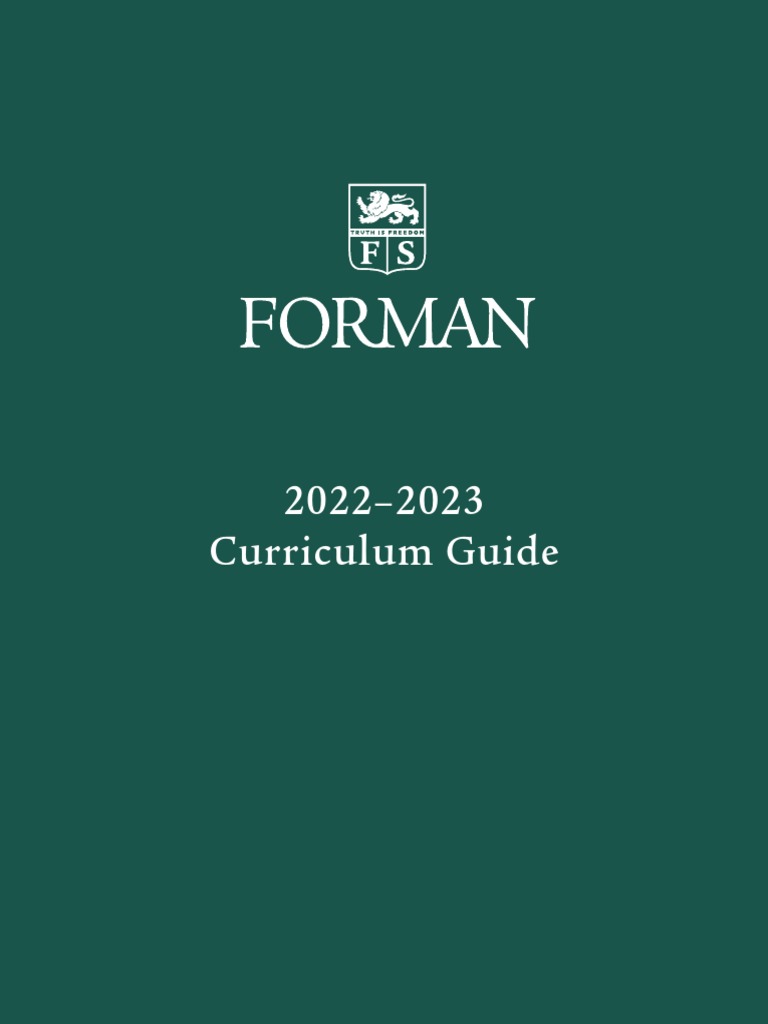Forman School Curriculum Guide 2022-2023 | PDF | Reading Comprehension | Executive Functions