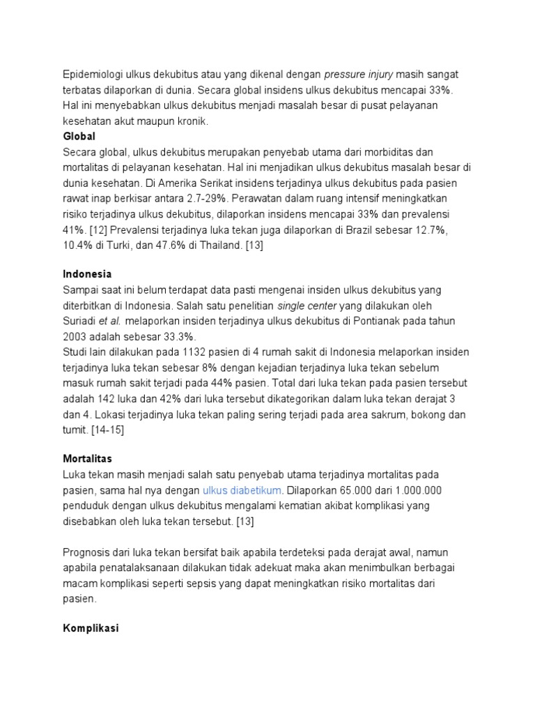 Prevalensi Ulkus Dekubitus Global dan Lokal | PDF