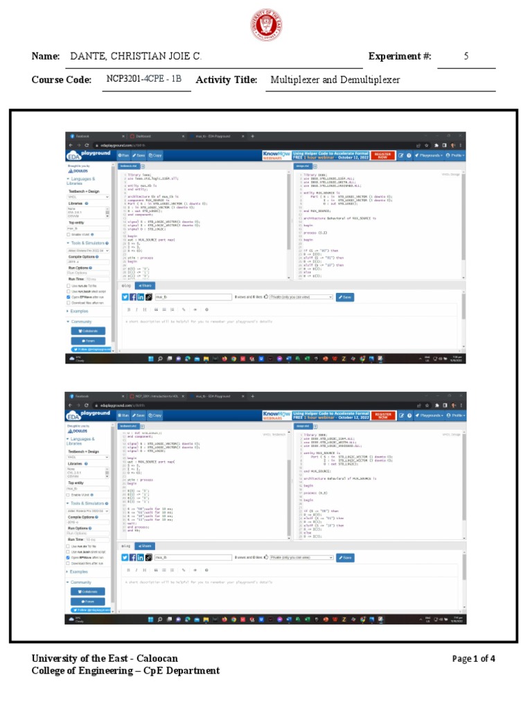 Dante Experiment#5 | PDF | Digital Technology | Electrical Engineering