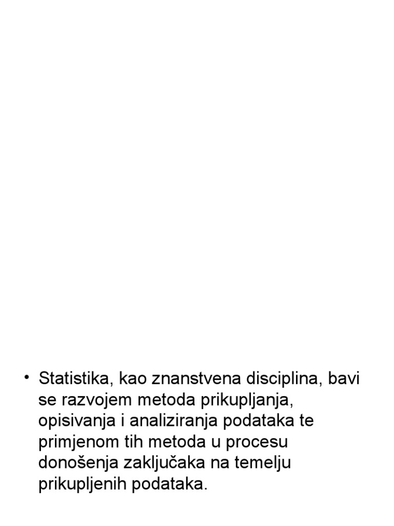 31 Osnovne Statisticke Velicine | PDF