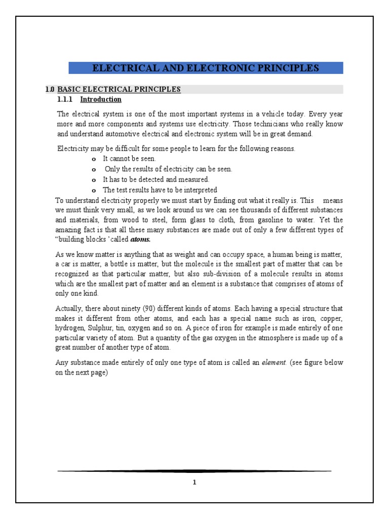Electrical and Electronic Principles | PDF | Electrical Resistance And ...