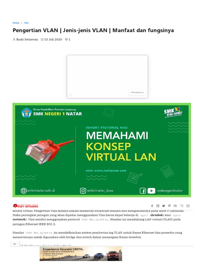Pengertian VLAN - Jenis-Jenis VLAN - Manfaat Dan Fungsinya | PDF