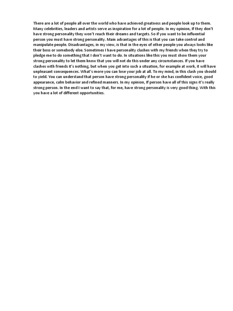 The Power of Strong Personality | PDF