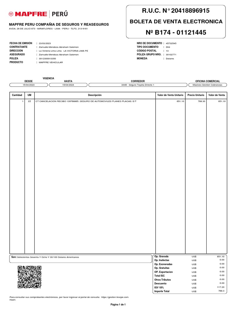 Documento 3 1121445 B174 | PDF | Seguro