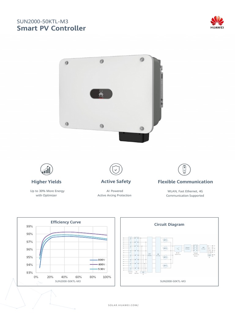 SUN2000 50kTL M3 Datasheet | PDF | Computers | Technology & Engineering