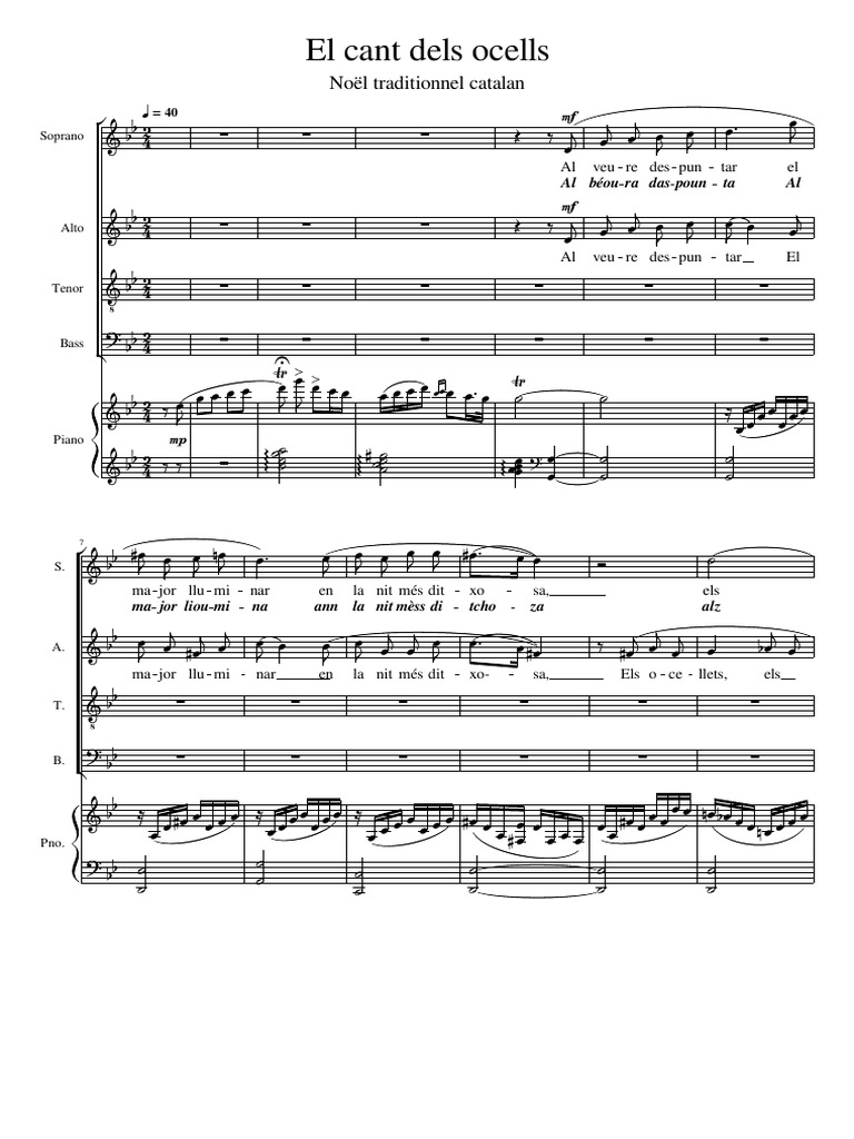 El Cant Dels Ocells: Noël Traditionnel Catalan | PDF