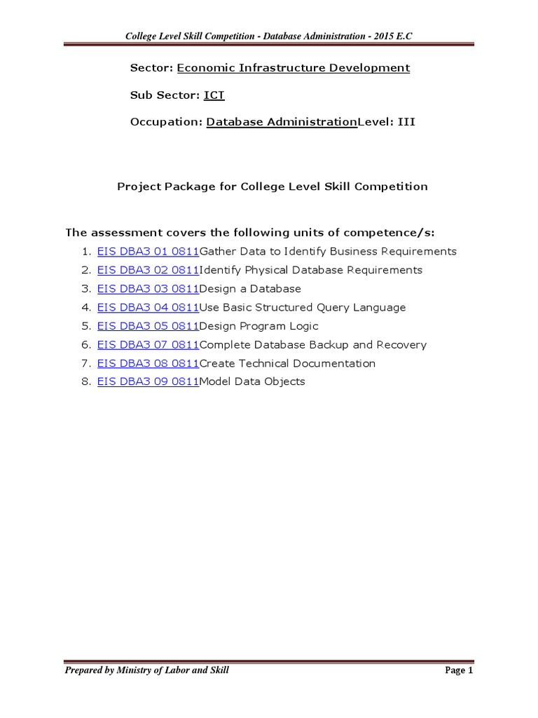 College Level Project Assessor Package | Download Free PDF | Databases | Computer Data